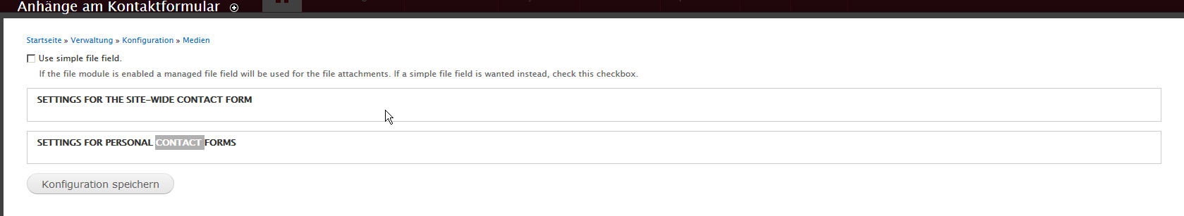 No Settings avaliable [#2653392] | Drupal.org